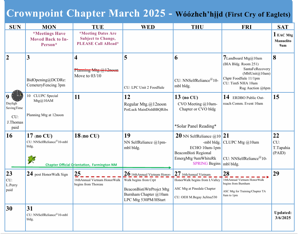 Announcements | Crownpoint